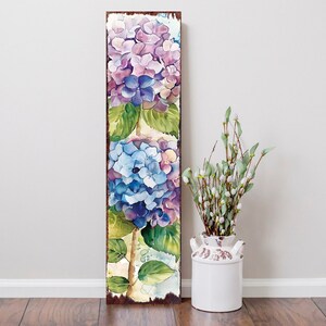 36in Purple Hydrangeas Spring Porch Sign UV Print Watercolor Style ...