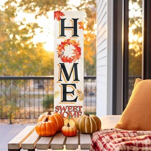 36in "home Sweet Home" Fall Porch Sign - Front Door Decor for Autumn ...