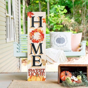 36in home Sweet Home Fall Porch Sign Front Door Decor for Autumn ...