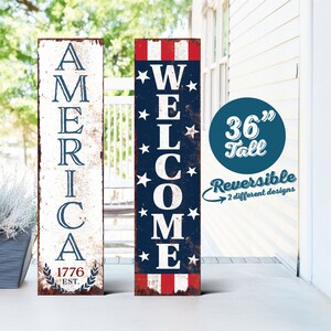 36in 4th of July Porch Sign Rustic Farmhouse Decor UV Protected ...