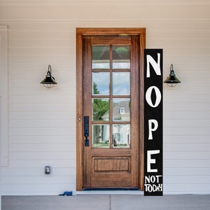 72-inch Wooden "nope, Not Today" Porch Sign for Front Door, Black ...