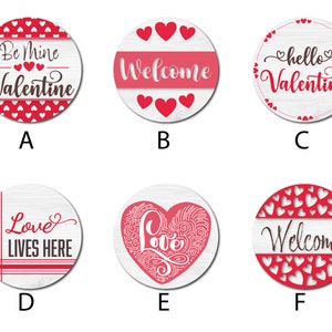 Valentine Welcome Sign, Door Hanger, Valentines Day Decor, Hearts, Love ...