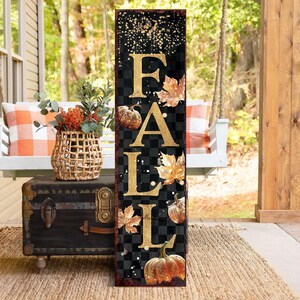 36in Fall Porch Sign Front Porch Fall Welcome Sign With Vintage Autumn ...