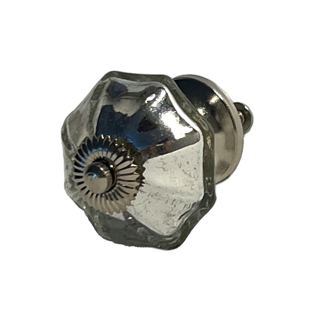 Mercury Glass Scallop Cabinet Knobs 6 Pack Knobs for Cabinets and ...