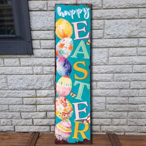 36in Rustic Modern Farmhouse 'happy Easter' Sign for Front Porch ...