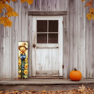 48in Fall Scarecrow Porch Sign - Front Porch Fall Plaque With Autumn ...