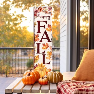 36in Fall Porch Sign Front Porch Fall Welcome Sign With Vintage Autumn ...