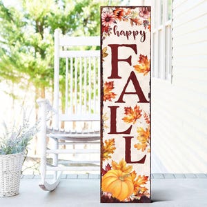 36in Fall Porch Sign Front Porch Fall Welcome Sign With Vintage Autumn ...