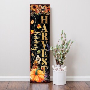 36in Fall Porch Sign Front Porch Fall Welcome Sign With Vintage Autumn ...