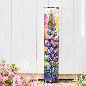 48in Spring Porch Sign | Lupine Watercolor Floral Porch Decor | Ideal ...