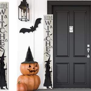 72-inch "welcome Witches" Wooden Halloween Sign - Spellbinding Front ...