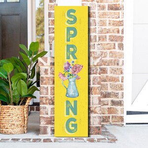 36in Spring Sign for Front Door - Wooden Porch Sign, Front Porch Decor ...