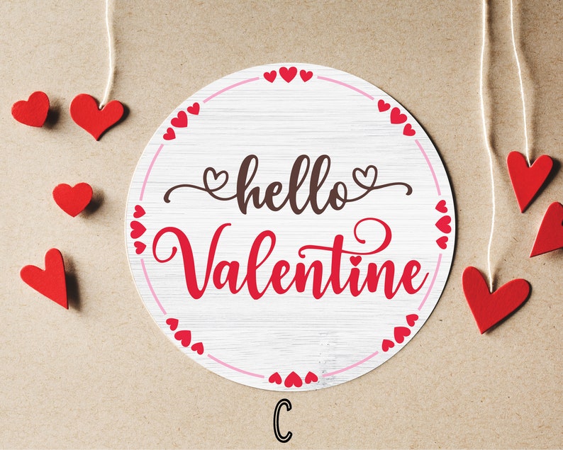 Valentine Welcome Sign Door Hanger Valentines Day Decor - Etsy