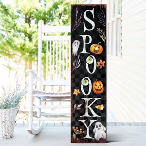 36in Spooky Halloween Porch Sign Front Porch Halloween - Etsy