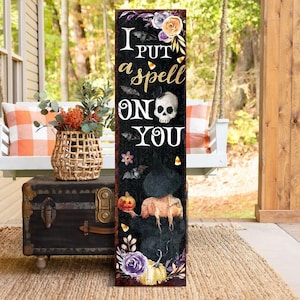 36in I Put a Spell on You Halloween Porch Sign - Front Porch Halloween ...