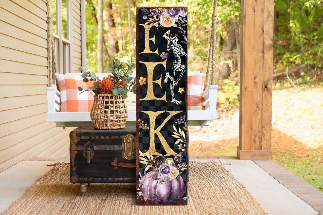 36in eek Halloween Porch Sign Front Porch - Etsy