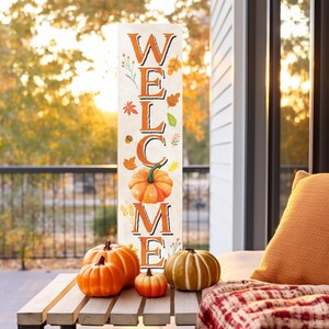 36in welcome Fall Porch Sign Rustic Harvest - Etsy