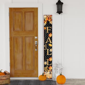 Hello Fall Porch Sign - Front Porch Fall Welcome Sign With Vintage ...