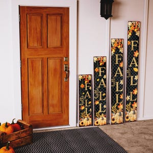 Hello Fall Porch Sign - Front Porch Fall Welcome Sign With Vintage ...