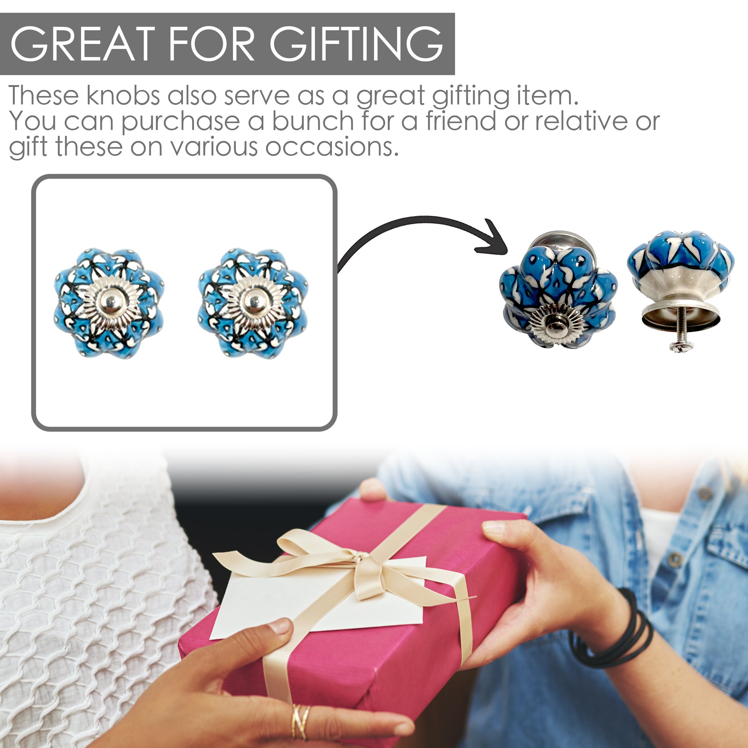 Ceramic per Flrl Scallop Cabinet Knobs 6 Pack Knobs for - Etsy