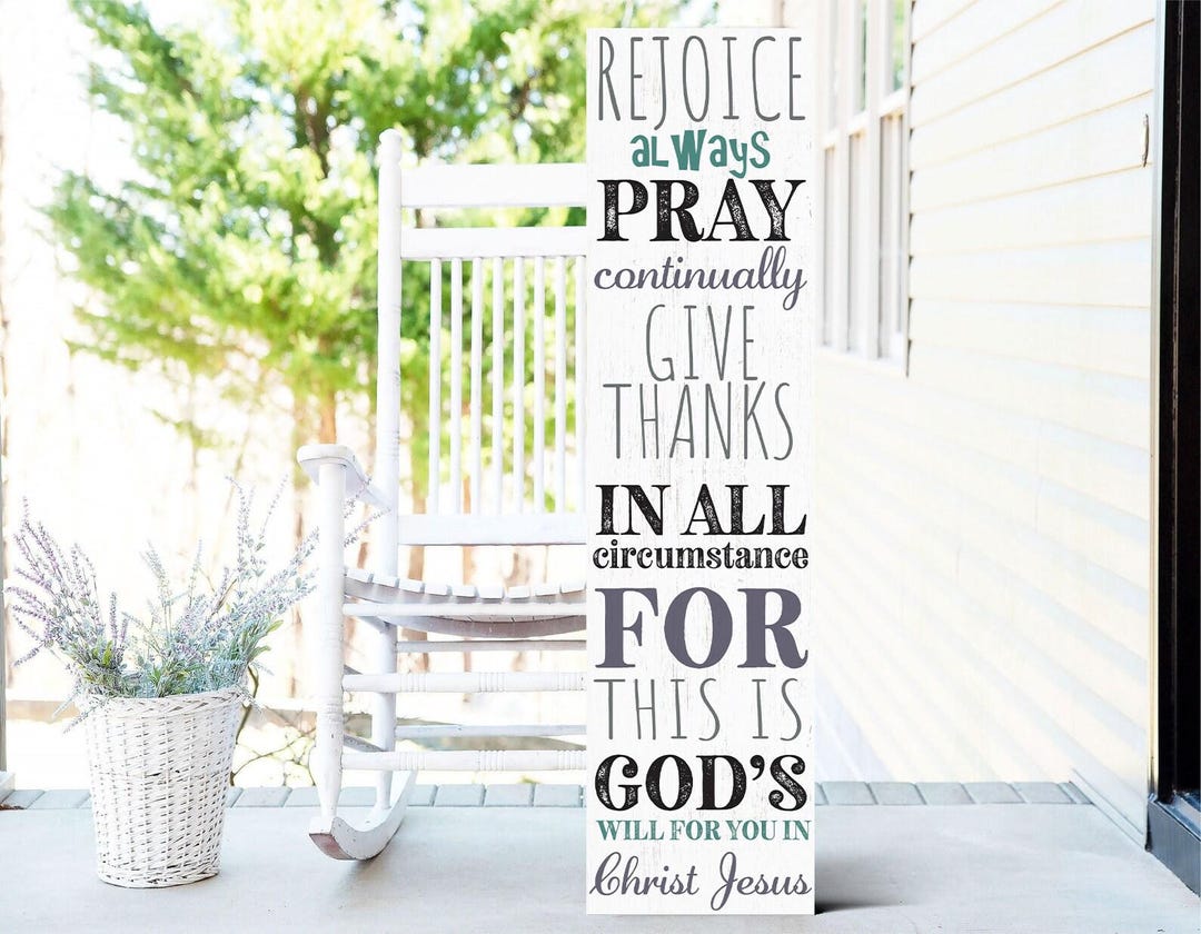 36in Christian Motivational Wooden Porch Sign - Inspirational Front ...