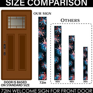 72in Firework Pattern Porch Sign | Patriotic Wooden Porch Decor | 4th ...