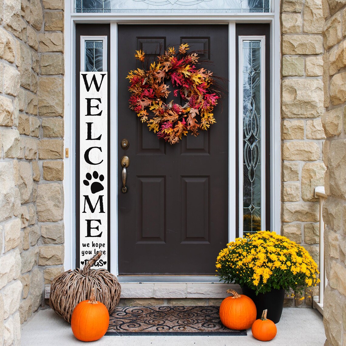 72in 'we Hope You Love Dogs' Porch Sign - Dog Lover Welcome Home Sign ...