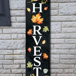 36in harvest Fall Porch Sign Front Door Decor - Etsy