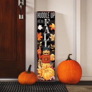 Huddle up It’s Fall Porch Sign – Football Nutcracker Fan Decor, 36–72in ...