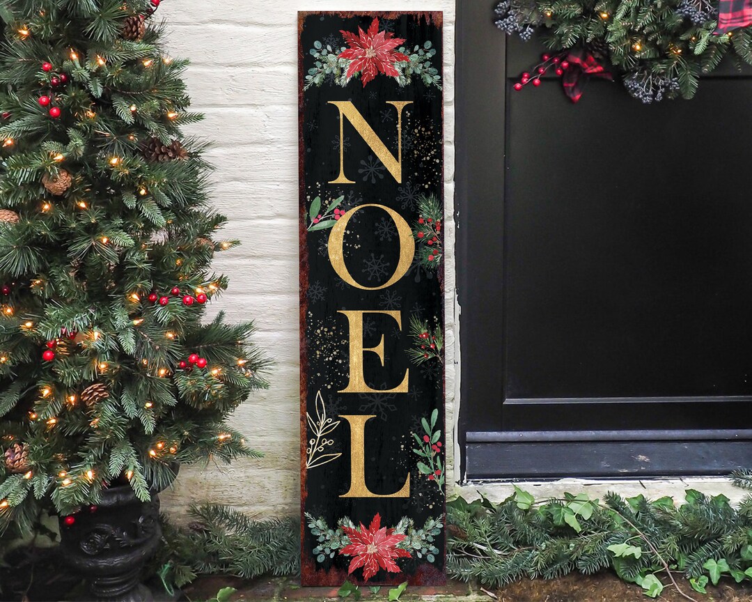 36in Noel Christmas Sign for Front Porch Vintage Christmas Decoration ...