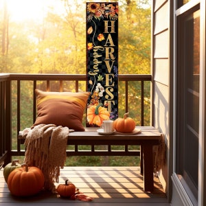 36in Fall Porch Sign Front Porch Fall Welcome Sign With - Etsy