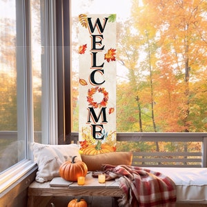 36-inch welcome Fall Porch Sign Wooden Decor Front Door Display for ...