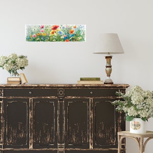 32-in Spring Watercolor Wildflower Wall Sign Perfect for Living Room ...