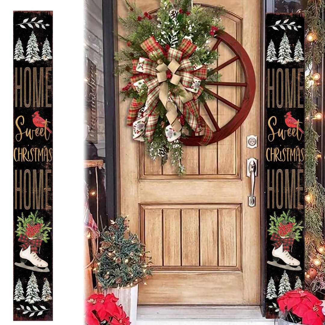 72in Christmas Porch Sign | Home Sweet Christmas Home | Foldable ...