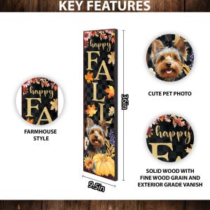 36in Hello Fall Custom Pet Porch Sign - Front Porch Fall Welcome Sign ...