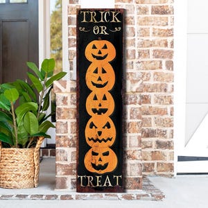 36in Trick or Treat Halloween Porch Sign - Front Porch Halloween ...