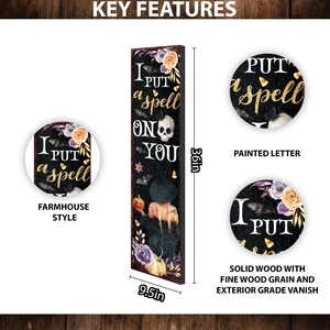 36in I Put a Spell on You Halloween Porch Sign Front Porch Halloween ...