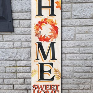 36in "home Sweet Home" Fall Porch Sign - Front Door Decor for Autumn ...