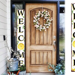 72in Fresh Lemon Summer Welcome Porch Sign | Rustic Wooden Decor ...