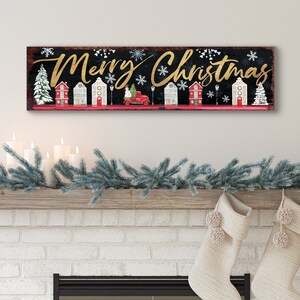 36in Merry Christmas Sign - Rustic Farmhouse Wall Decor, Industrial ...
