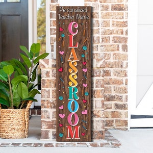 36in Personalized Teacher Name Classroom Door Sign Teacher - Etsy