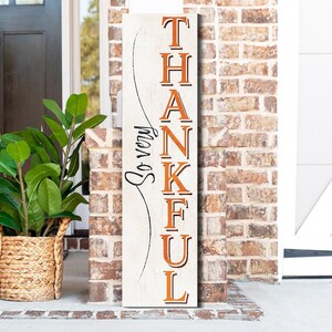 36-inch "so Very Thankful" Thanksgiving Porch Sign - Wooden Decor ...