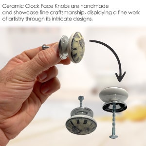 Ceramic Clock Face Cabinet Knobs 6 Pack Knobs for Cabinets and Drawers ...