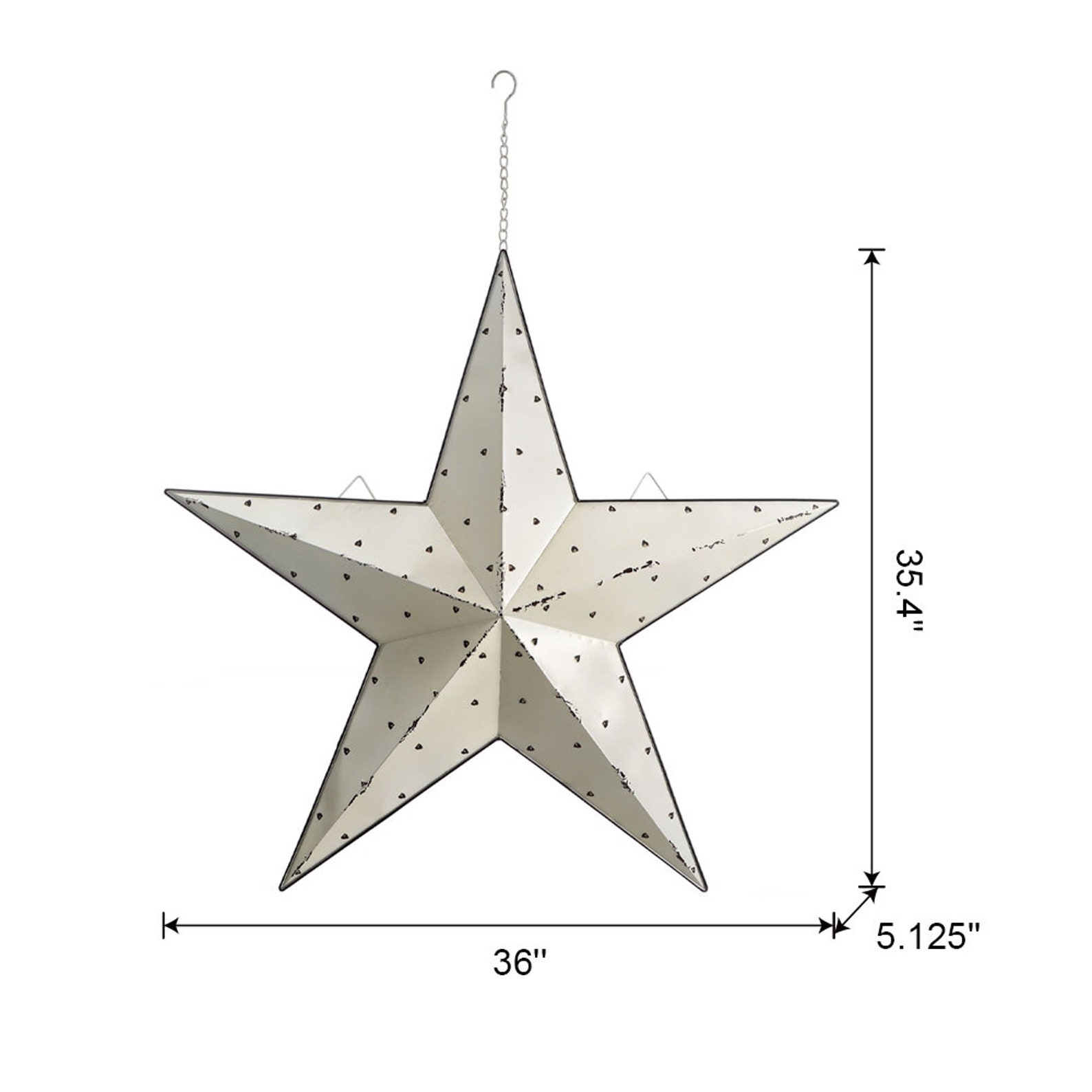 36in White Led Light up Metal Barn Star - Etsy