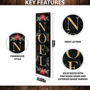 36in Noel Christmas Sign for Front Porch Vintage Christmas Decoration ...