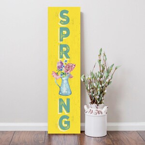 36in Spring Sign for Front Door - Wooden Porch Sign, Front Porch Decor ...