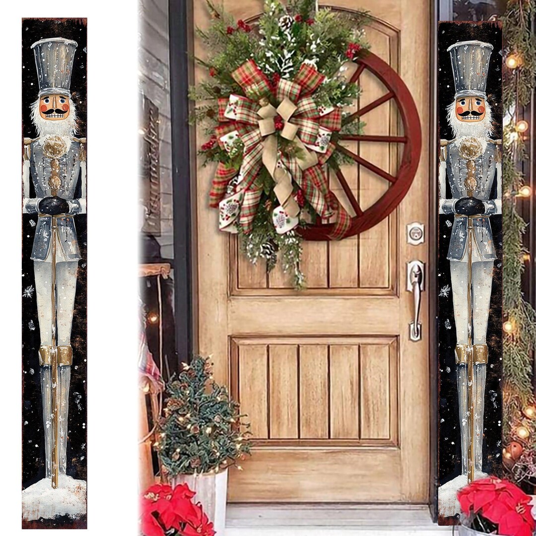 72in Christmas Nutcracker Porch Sign | Christmas Decoration | Holiday ...