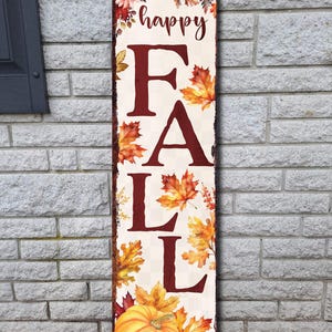 36in Fall Porch Sign Front Porch Fall Welcome Sign With Vintage Autumn ...