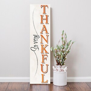 36-inch "so Very Thankful" Thanksgiving Porch Sign - Wooden Decor ...
