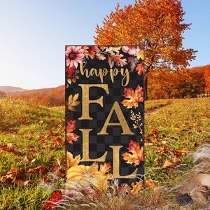 30in Happy Fall Garden Stake | Fall Wooden Decor | Fall Sign | Fall ...
